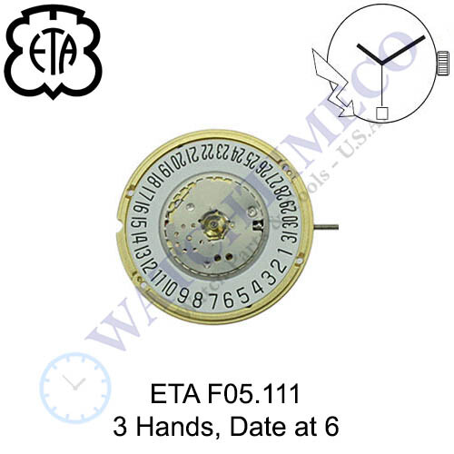 Genuine ETA F05.115 / F05.111 Watch Movement Swiss (Multiple Variations ...