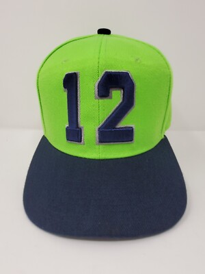 Seattle Seahawks #12 Fan Blue and Green Snapback Adjustable Ball Cap ...