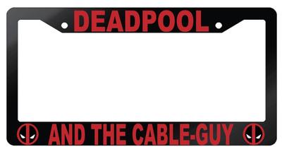 Glossy Black Deadpool and the Cable-Guy License Plate Frame Auto | eBay