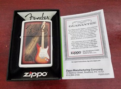 2015 COLLECTIBLE FENDER STRATOCASTER ZIPPO LIGHTER. W/BOX. UNFIRED | eBay