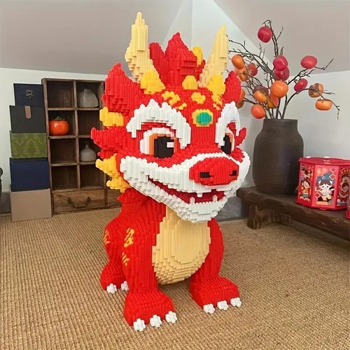 Fiery Red 4088 Pieces Dragon Building Blocks, Durable and Perfect for ...