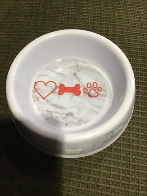 Melamine Dog Bowl With Printed Image, Grey, 7” Diameter | eBay