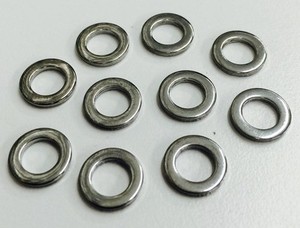 10 Chrome Flat Washers- 1/4 AN - small O.D.( outside diameter ...
