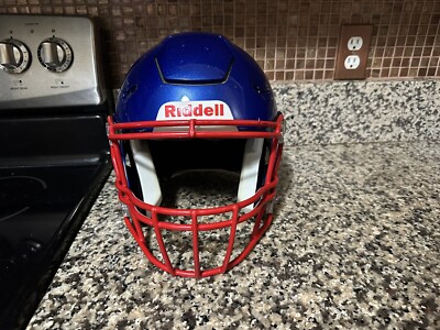 Riddell Speed FLEX Football Helmet Royal Blue Red Facemask Adult Medium ...