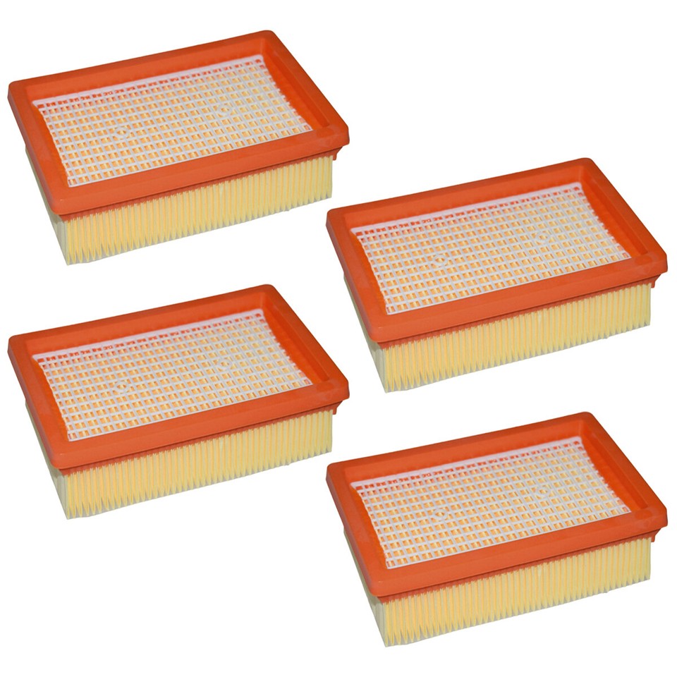 4xFlat-Pleated Filter For Karcher WD4 WD5 WD6 Premium Renovation ...