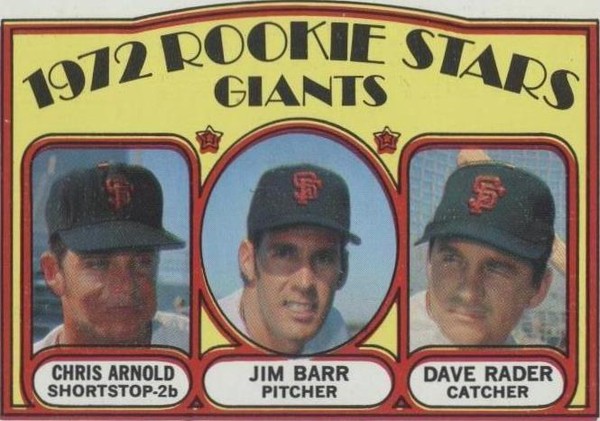 1972 Topps - 1972 Rookie Stars #232 Jim Barr, Dave Rader, Chris Arnold ...