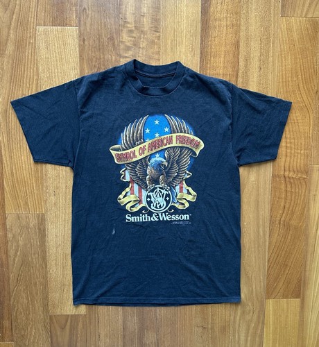 Vintage 90s Smith & Wesson Symbol Of American Freedom Biker 3D Emblem T ...