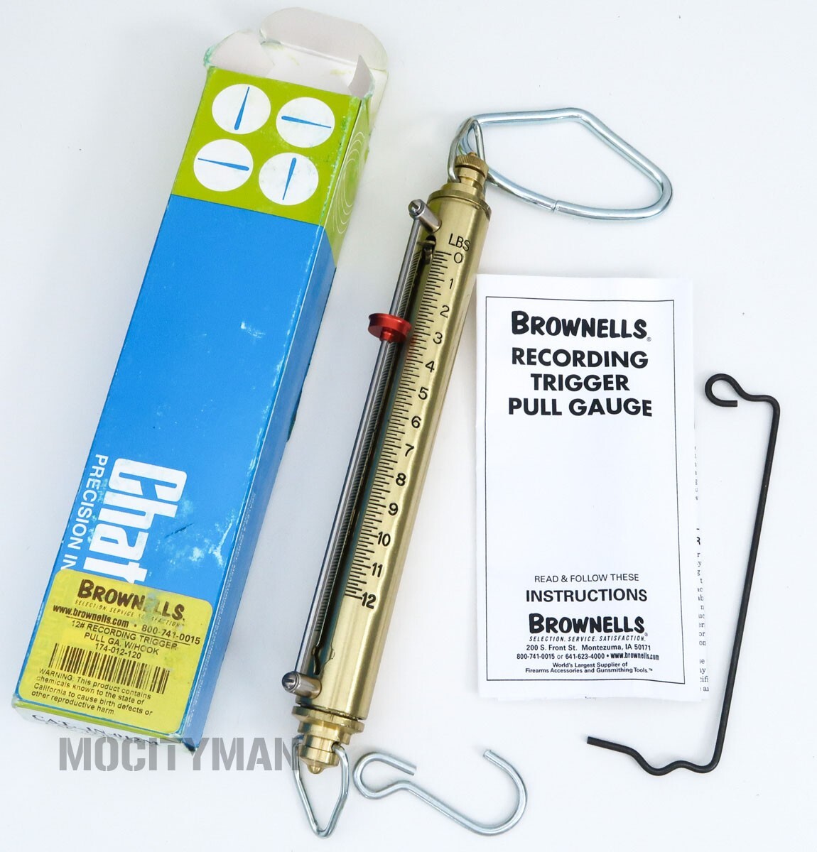 Brownells Trigger Pull Gauge Brass Scale by Chatillon USA 12 Lb ...