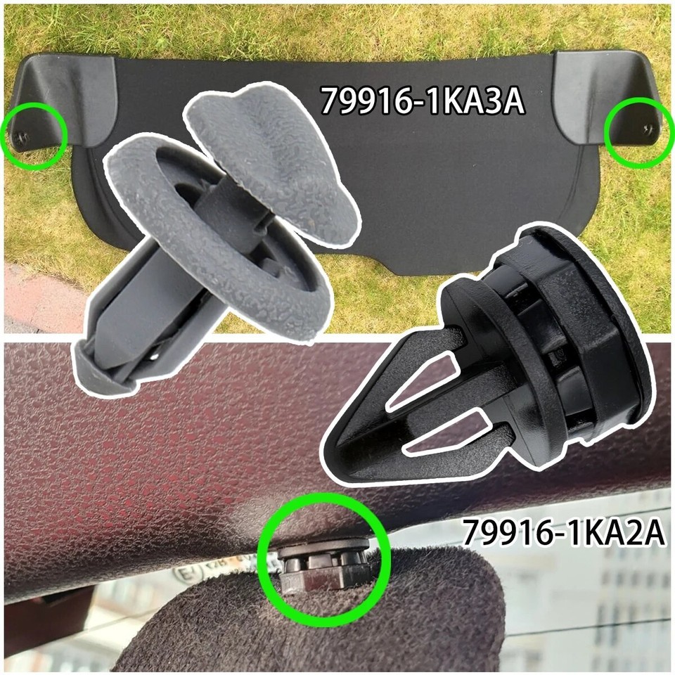 8Pcs Parcel Shelf Hanger Clips For Nissan Juke Fastener Rear Boot ...