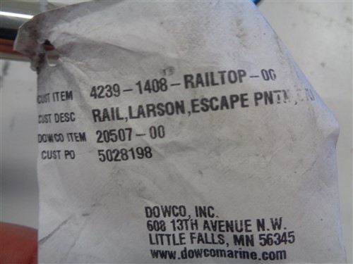 LARSON ESCAPE PONTOON GRAB RAIL STAINLESS STEEL 45 1/2" X 18" MARINE ...