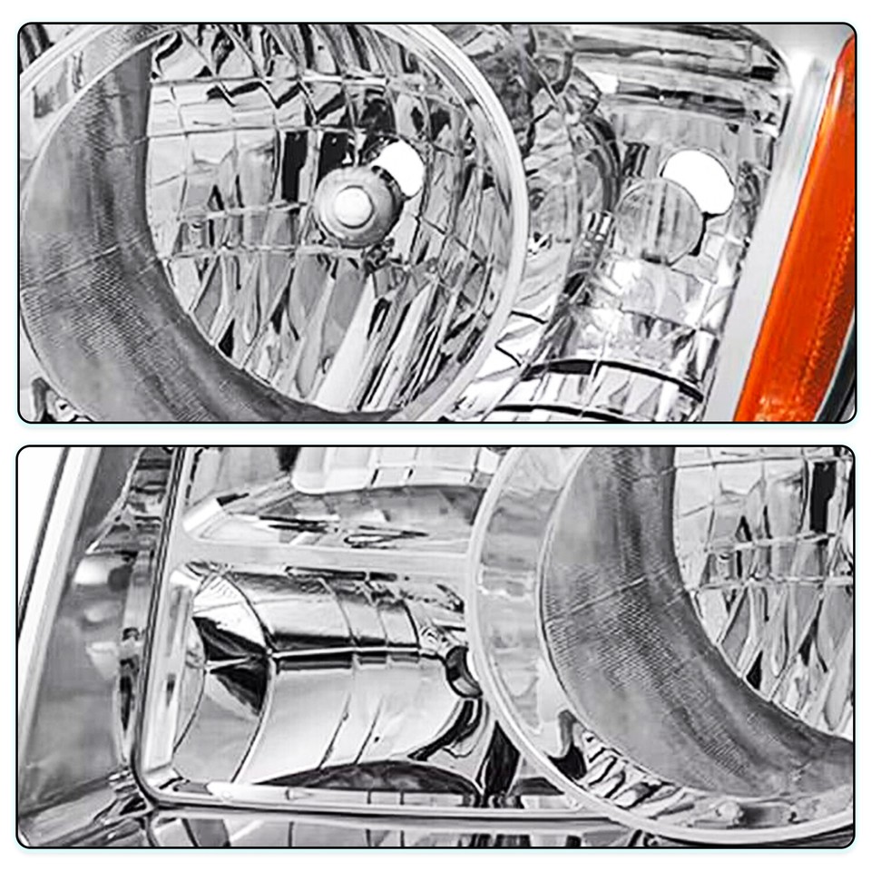 For 2009 2010 2011 Honda Pilot 4Dr Chrome Headlights Amber Corner ...