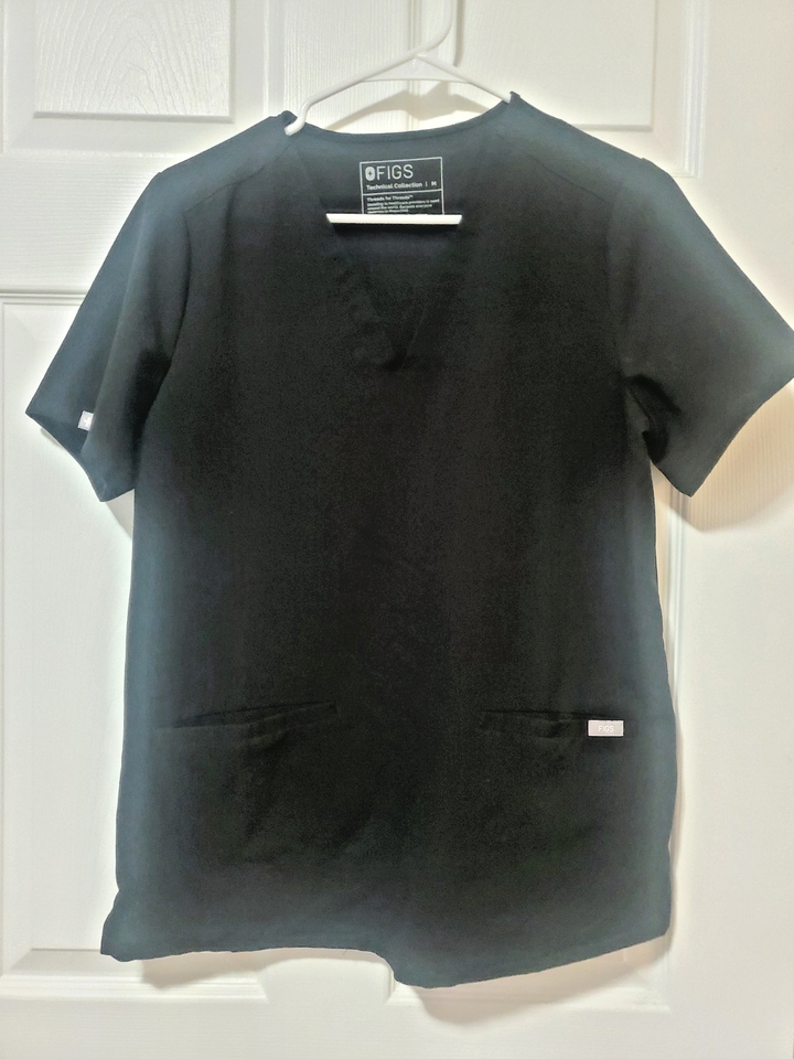 Figs Casma Technical Collection Scrub Top Women's Medium Black | eBay
