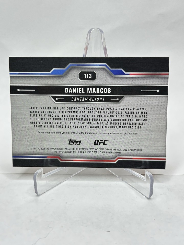 2025 Topps Chrome UFC Daniel Marcos RC Orange /25 SSP Card 113 | eBay