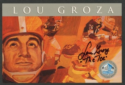 Lou Groza Autograph Football Card (1998 HOF Series) Cleveland Browns | eBay