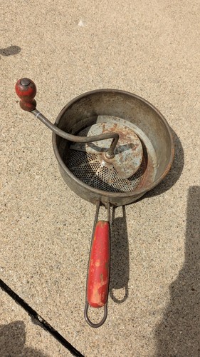 Vintage Foley Food Mill Red Handles Metal Kitchen Utensil Tool | eBay