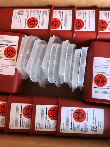 10 Sharps Container Biohazard Medical Waste Disposal 1 quart ...