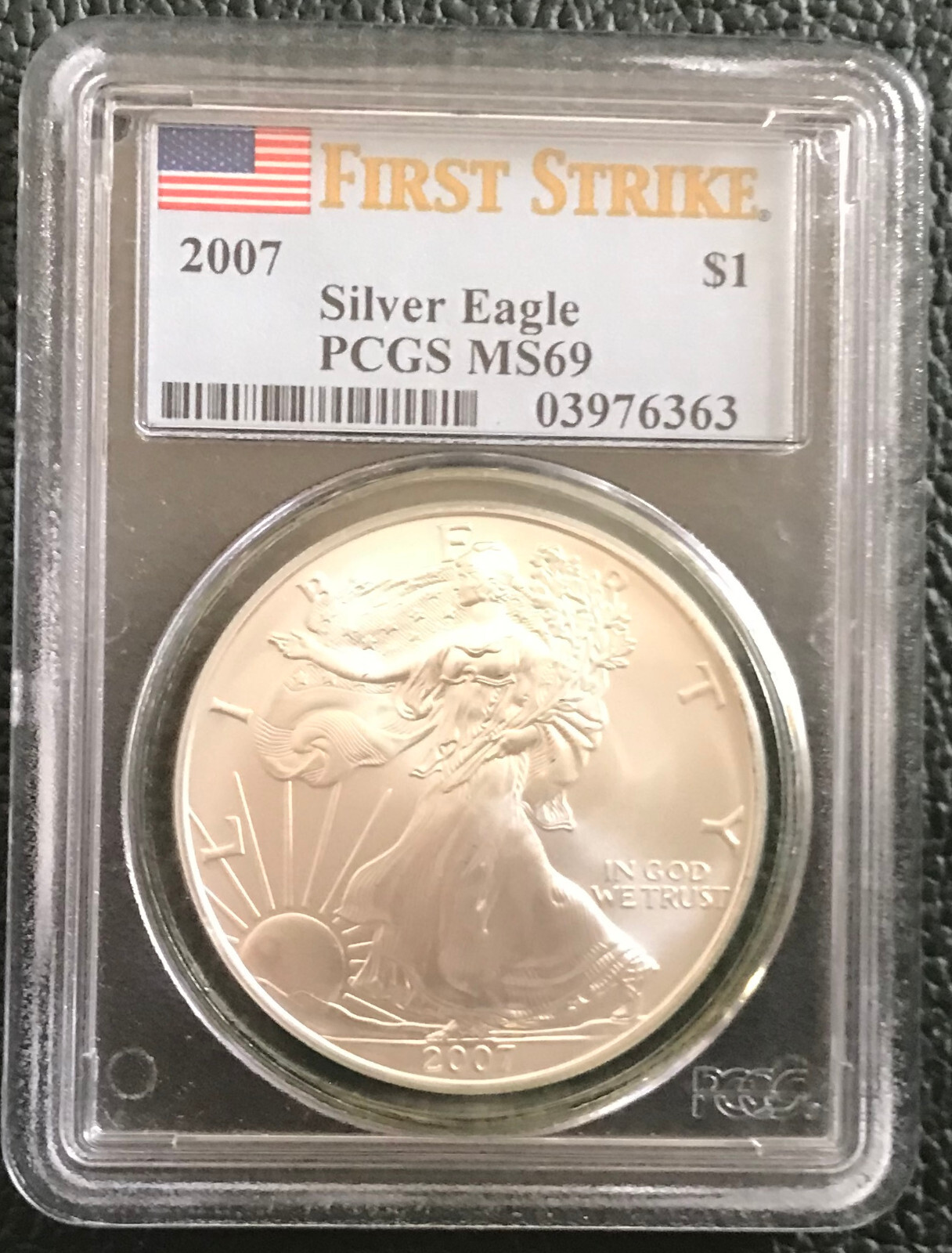 2007 American SILVER EAGLE .999 FINE - 1 oz - PCGS MS69 - First Strike | eBay