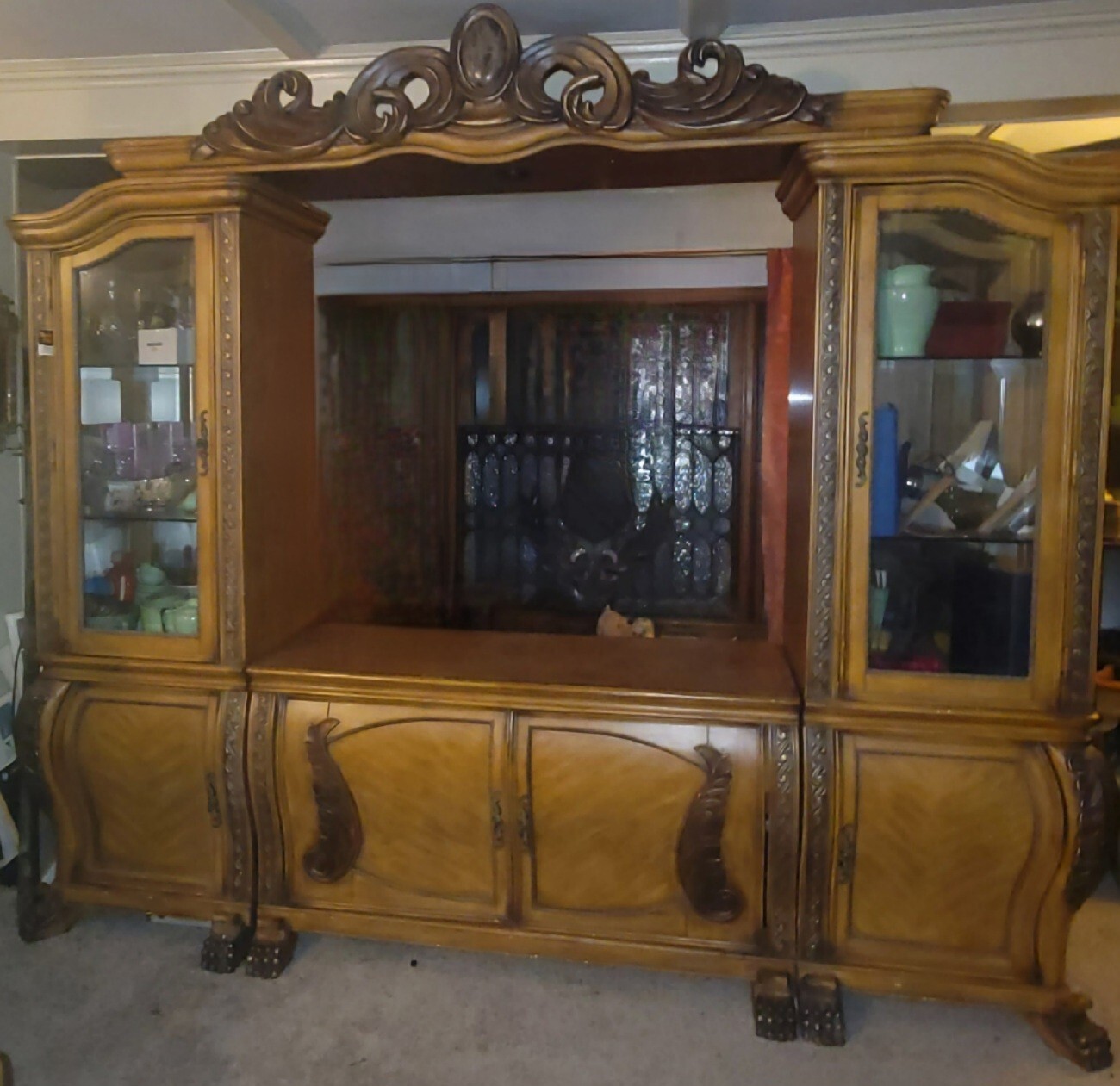 Michael AMINI French Style Entertainment Center 2 Beveled China ...