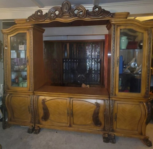 Michael AMINI French Style Entertainment Center 2 Beveled China ...