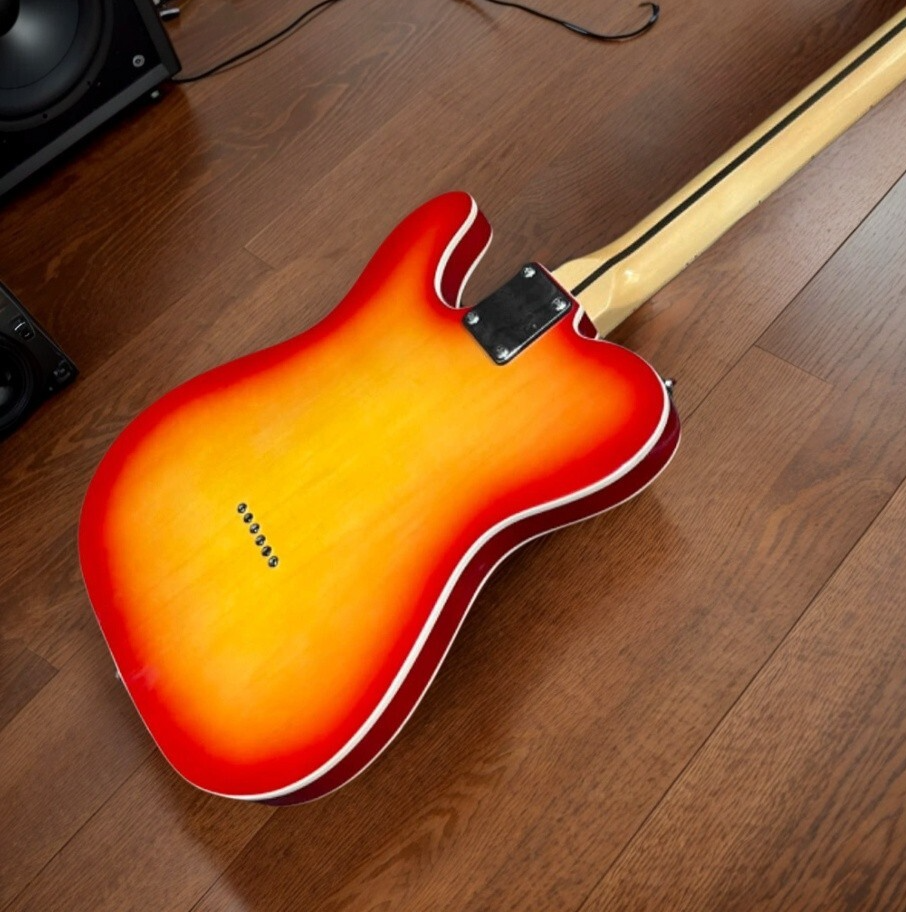 Tele Electric Guitar Cherry Sunburst Color Maple Fretboard Double ...