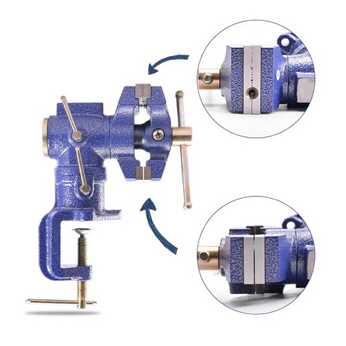 Small Bench Vice 360 Degree Household Table Vise Double Jaw Vise DIY | eBay