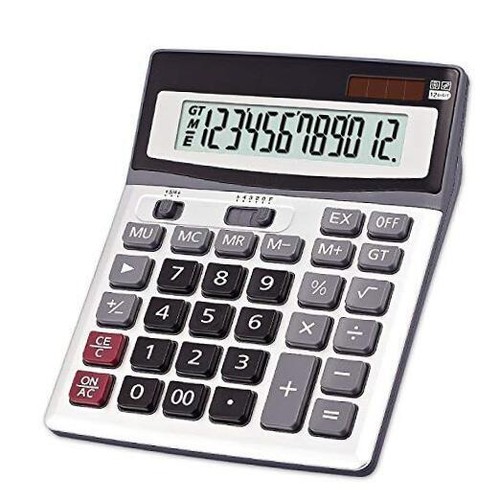 Large Key Calculators Office Desktop Calculator, Dual Power Electronic ...