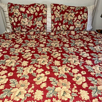 Chaps Ralph Lauren Elizabeth Floral Plaid Queen Comforter 4pc Set ...