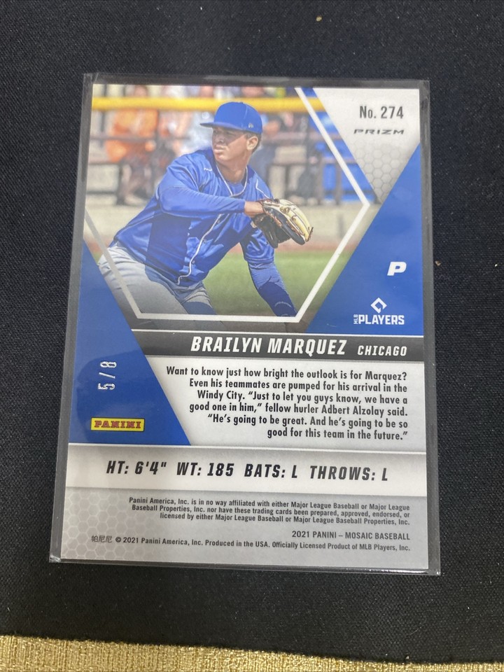 2021 Panini Mosaic Brailyn Marquez Rookie Auto Autograph Black & Gold ...