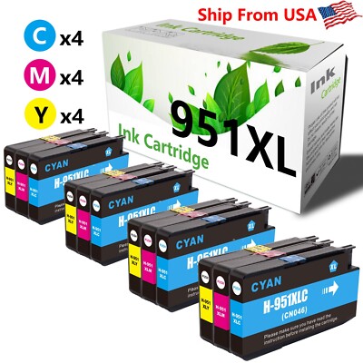 12PK 951XL Ink Cartridge 951 XL for Officejet Pro 8660 Printer | eBay