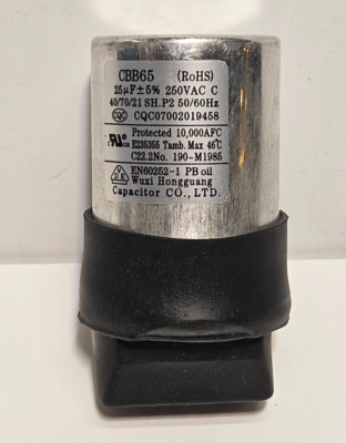 CBB65 25uF 250VAC Capacitor E235355 C22.2No. 190-M1985 EN60252-1 ...