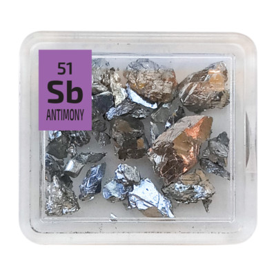 Antimony Metal Sb 99.99 Element Sample in Periodic Element Tile Pure ...
