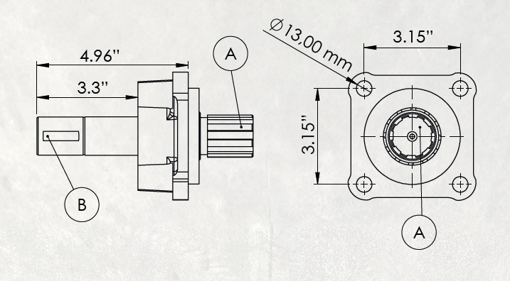Universal PTO Adapter From DIN 5462 To 1¼” Round Keyed Shaft | eBay