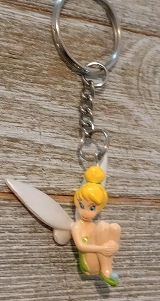 Tinker Bell White Wings Sitting Key Chain Key Ring | eBay