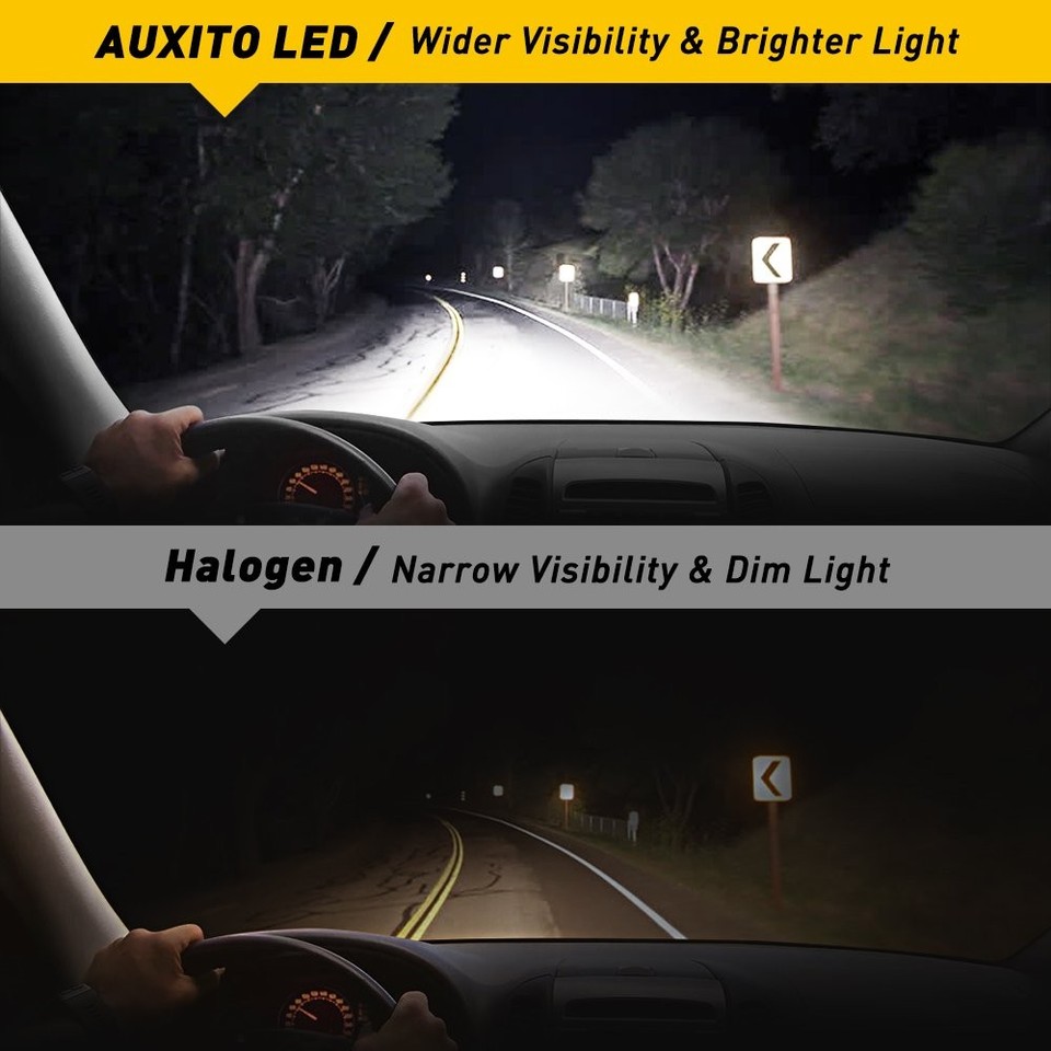 AUXITO H11 H9 LED Headlight Bright Super Bulbs HIGH/LOW Beam 6500K ...