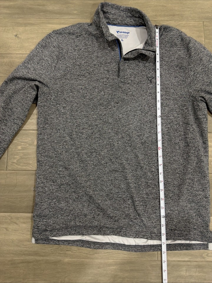 Bird Dogs Men's Sweater Heather Gray, 1/4 Zip, Lined, Large - Great ...