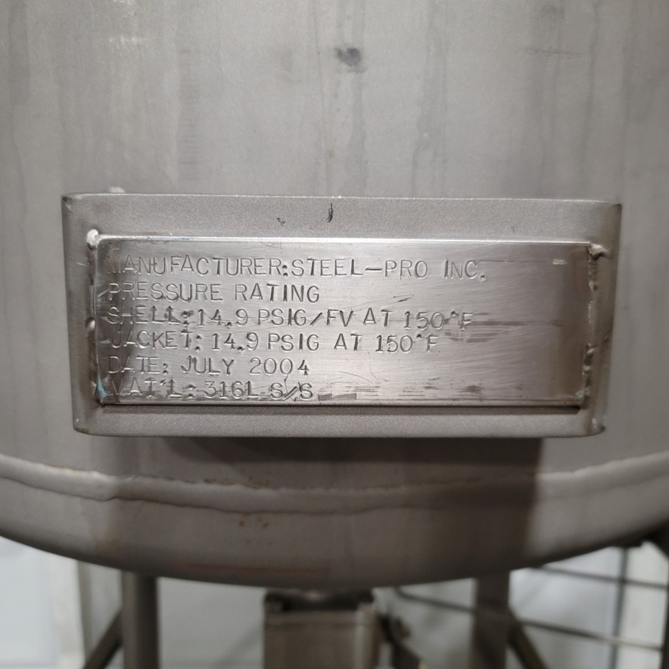 Steel Pro Inc Stainless Jacketed Nutsche Filter Vessel 25 Gallon 12" x ...
