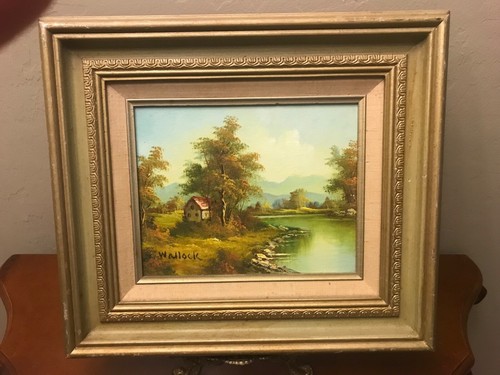 Beautiful Original Landcscape Oil Painting on Canvas- Signed Wallock | eBay