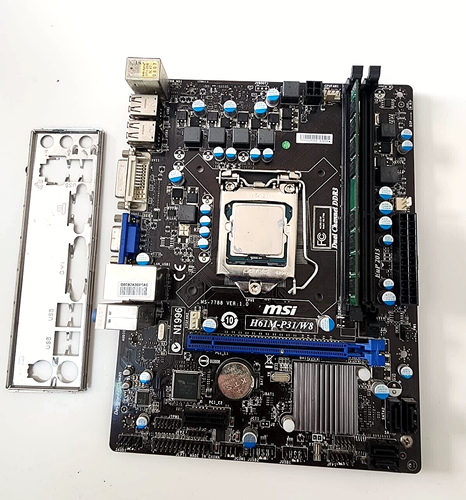 Carte mère MSI H61M-P31/W8 1155/H2 + CPU i7-3770 + KVR16N11/8 8 Go de ...