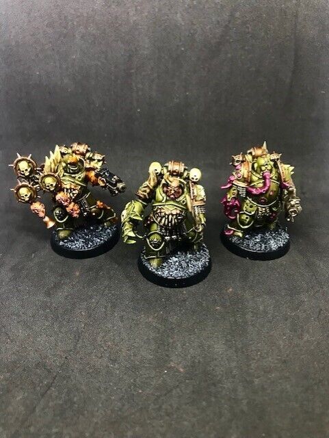 6X Plague Marines easy to build DEATH GUARD WARHAMMER 40k Painted | eBay
