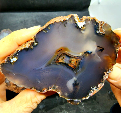 30.75 oz (872 gr) 3 Turkish Agate Halves, Collectible or Lapidary ...