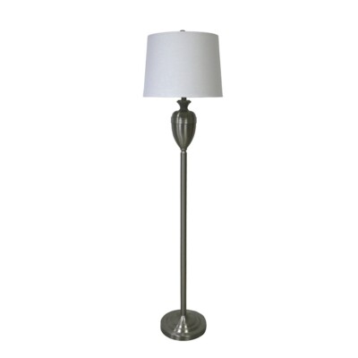 Fangio Lighting Cory Martin Brushed Steel Decorative Urn Floor Lamp - W ...