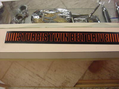 NOS OEM FACTORY BELT CHAIN GUARD DECAL STURGIS FXSB TWIN BELT DRIVE ...
