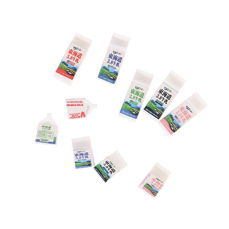 5pcs/set 1:12 Dollhouse Miniature Milk Carton Bottle Drink Cup Pretend ...