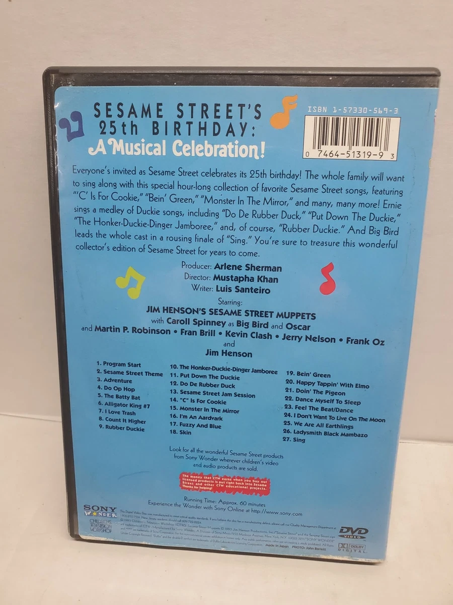 Sesame Street 25th Birthday A Musical Celebration Vhs Ebay