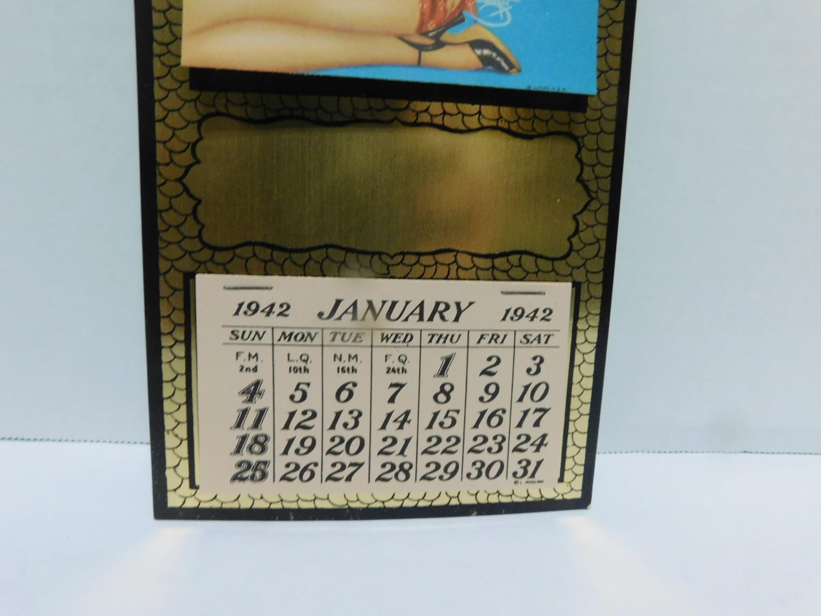 1932 Pin-up Girl Calendar Approx. 5" x 11" Cheesecake Risque Girly ...