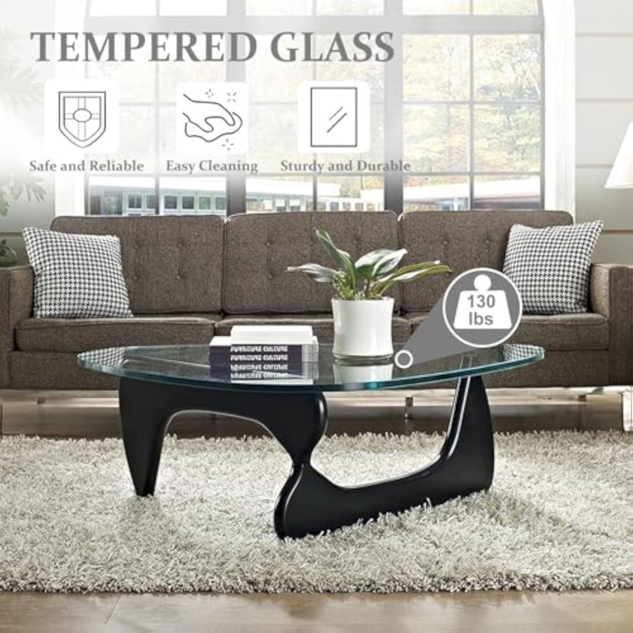 Small Oval Glass Coffee Table Modern Triangle Coffee Table Mid Century ...