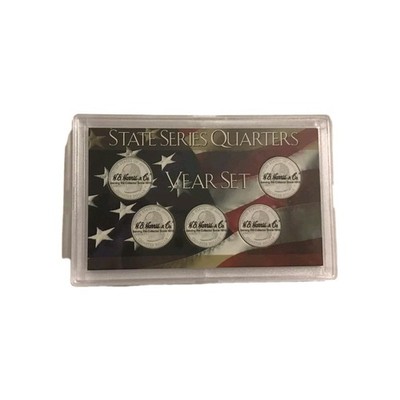 WASHINGTON STATE QUARTER DISPLAY 3 X 5 CASE, 5 HOLE COIN HOLDER SNAP ...