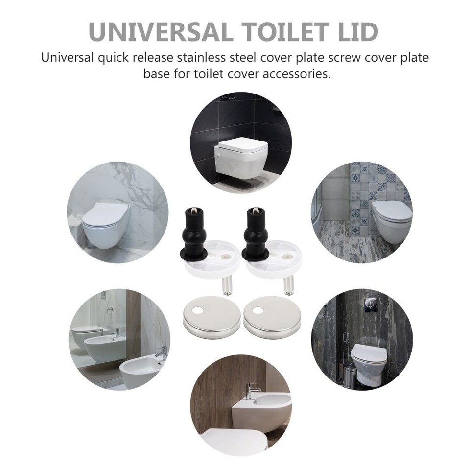 Toilet Seat Accessories Fix Fitting Hinge Universal Fixings Removable ...