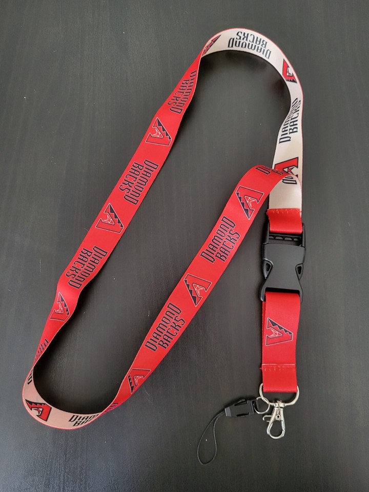 MLB Arizona Diamondbacks Team Logo Lanyard Keychain Clip 24' - Red/Tan ...
