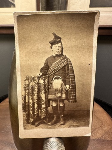 Scottish Boy Wearing Kilt Identified ID'd 1860s CDV California | eBay